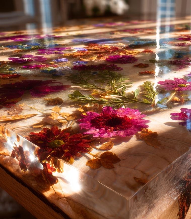 10 Best Epoxy Resin Tables With Flowers - Crafty DIY Artistry